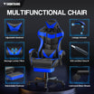 Captain Series Ergonomic Gaming Chair with Footrest Blue Home Office ...